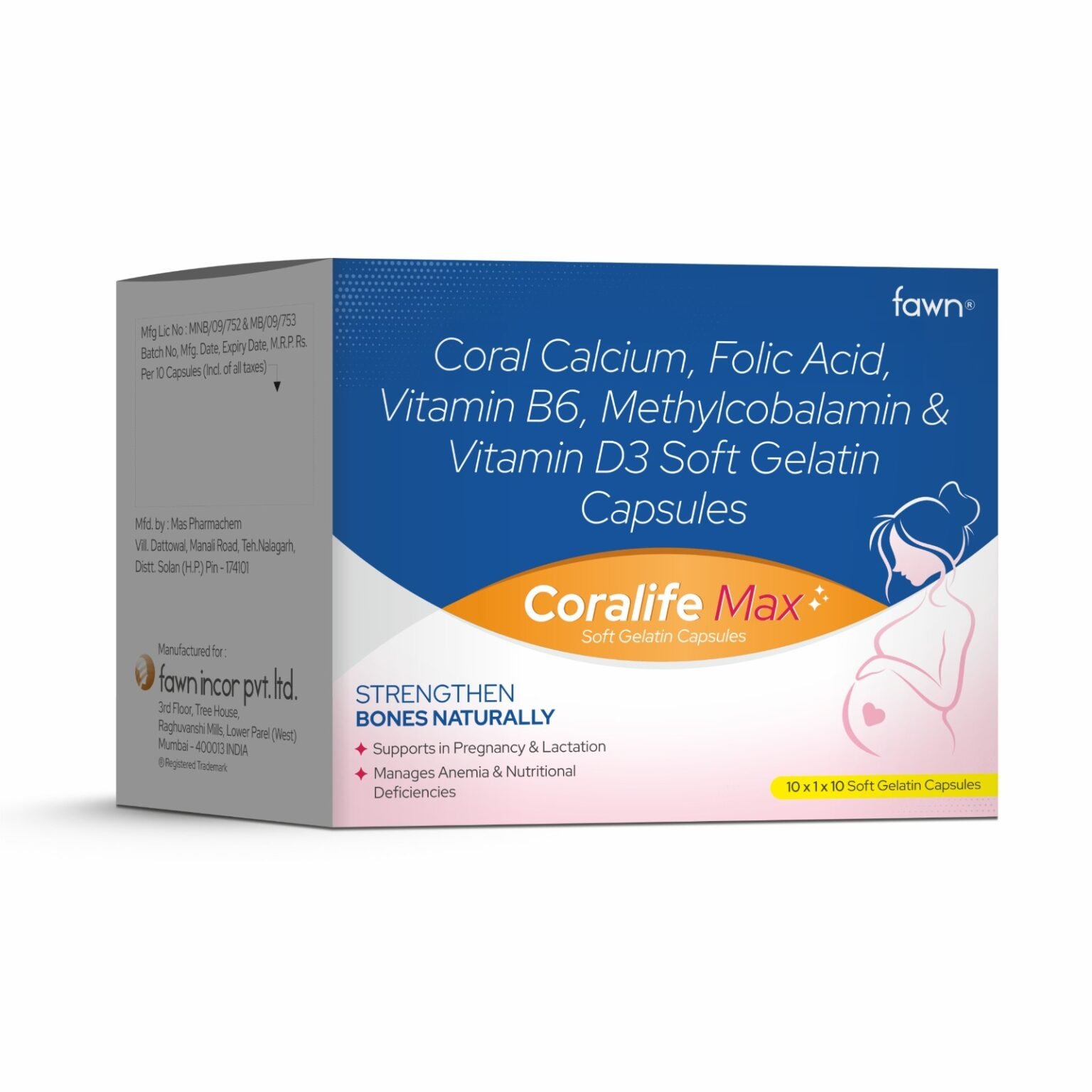 Buy Coral Calcium, Folic Acid, Vitamin B6, Methylcobalamin & Vitamin D6 ...